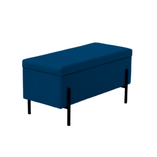 Пуф дизайнерский IVAMEBEL ,на 80 см, темно-синий, с ящиком для хранения