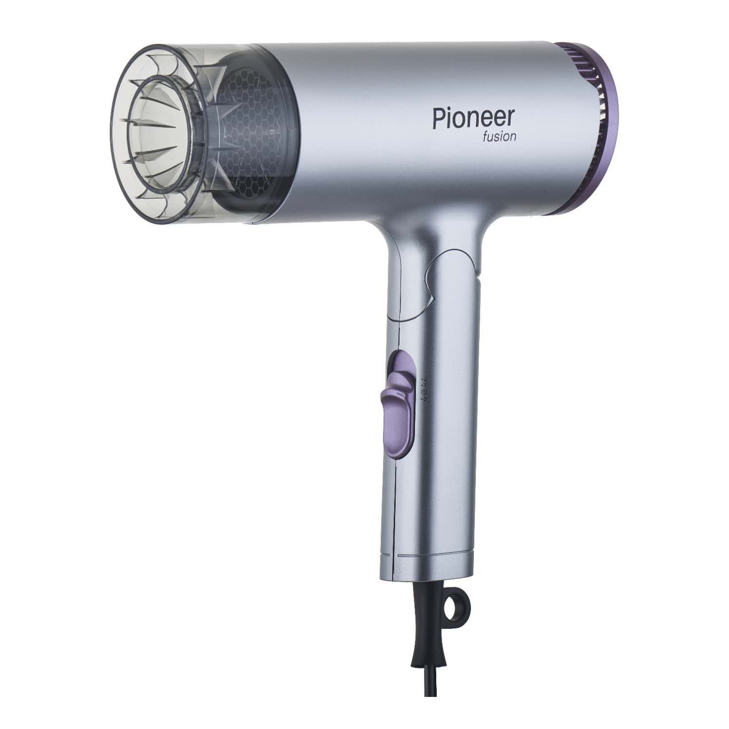 Фен Pioneer HD-1400 1400 Вт серебристый, фиолетовый