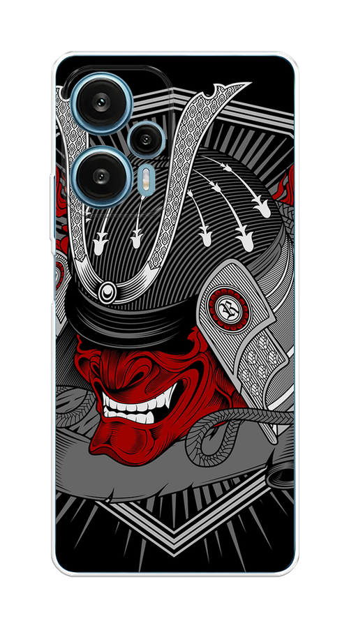 Чехол на Xiaomi Redmi Note 12 Turbo "Красная маска самурая"