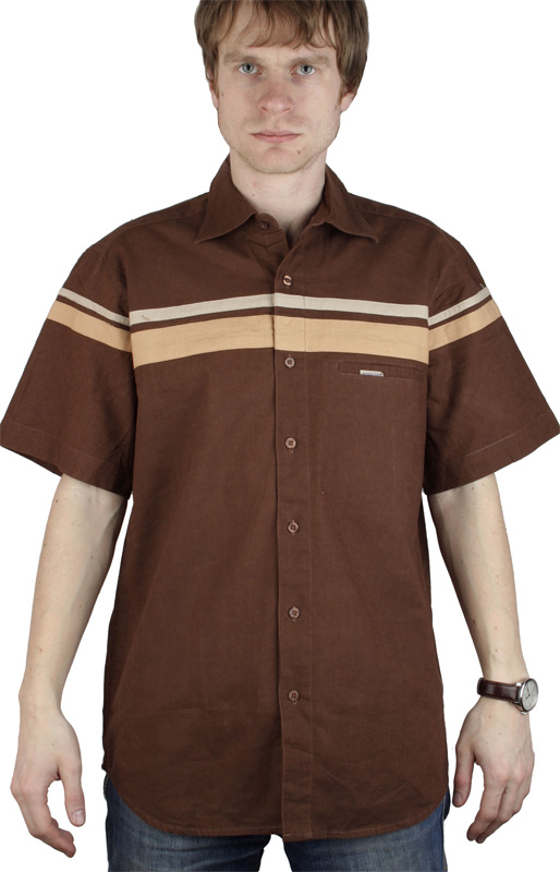 Рубашка мужская Maestro BR3-6-k коричневая M
