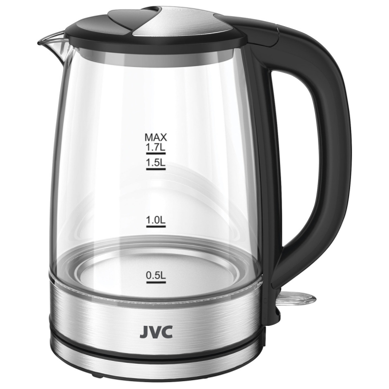 Чайник электрический JVC JK-KE1806 1.7 л серебристый, черный
