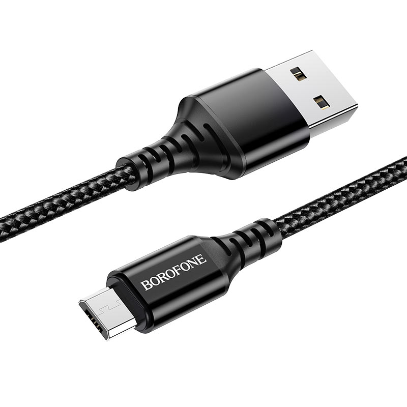 Дата-кабель BOROFONE BX54 Ultra bright USB - micro USB 1 м, черный