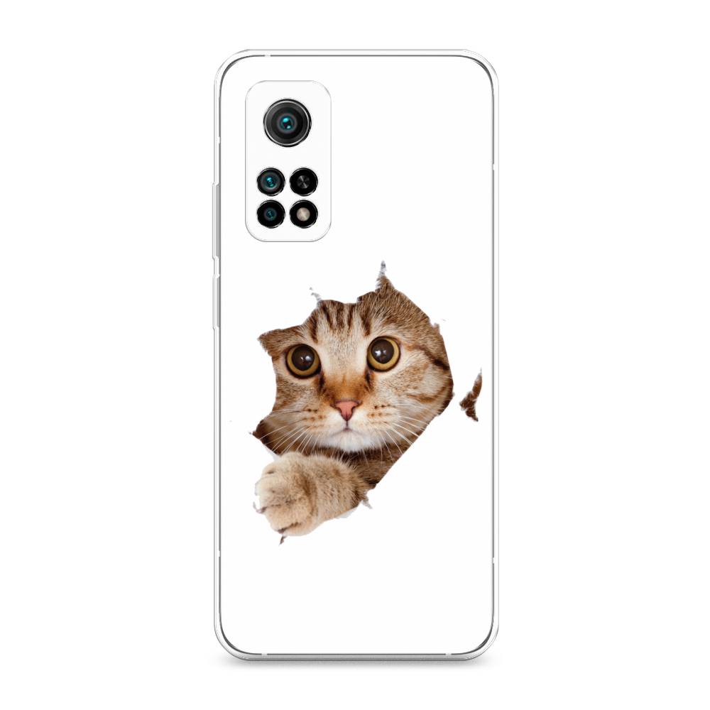 Чехол на Xiaomi Mi 10T "Кот и бумага"