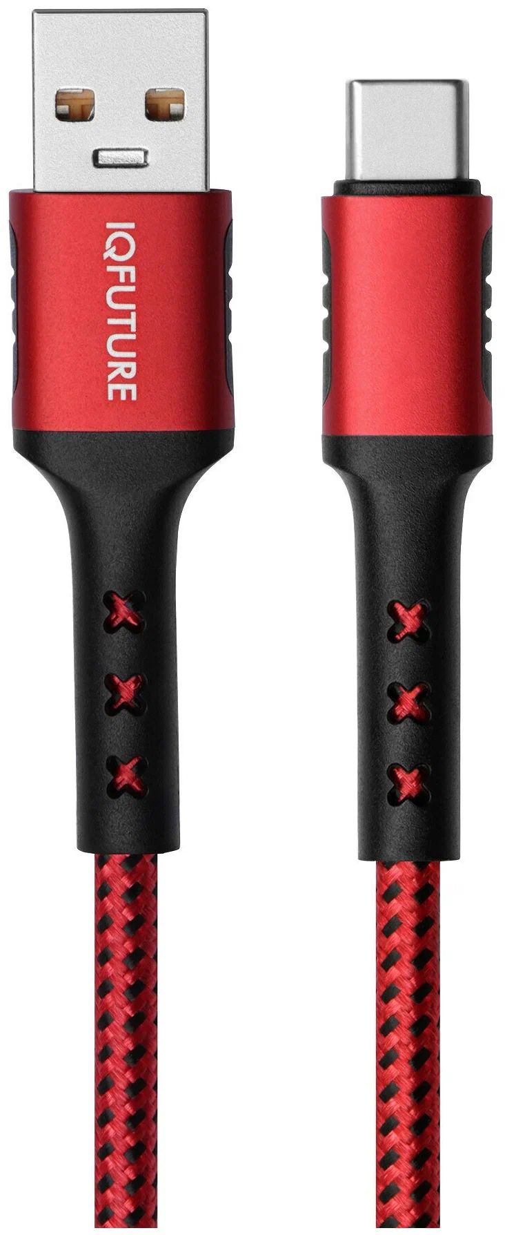 Кабель USB-Type-C IQFuture IQ-UC5A, 5A, 1.2 м, черный/красный