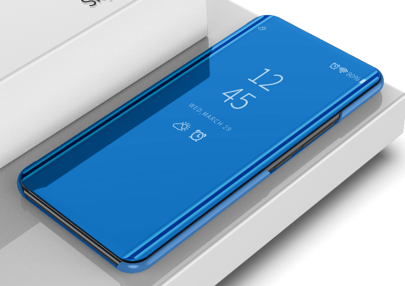 Чехол-книжка MyPads для Realme 8 / Realme 8 Pro с дизайном Clear View Cover  синий