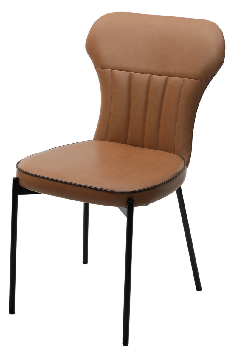 Комплект стульев M-City CORDA, цвет коньяк/темно-серый кант, 2 шт.