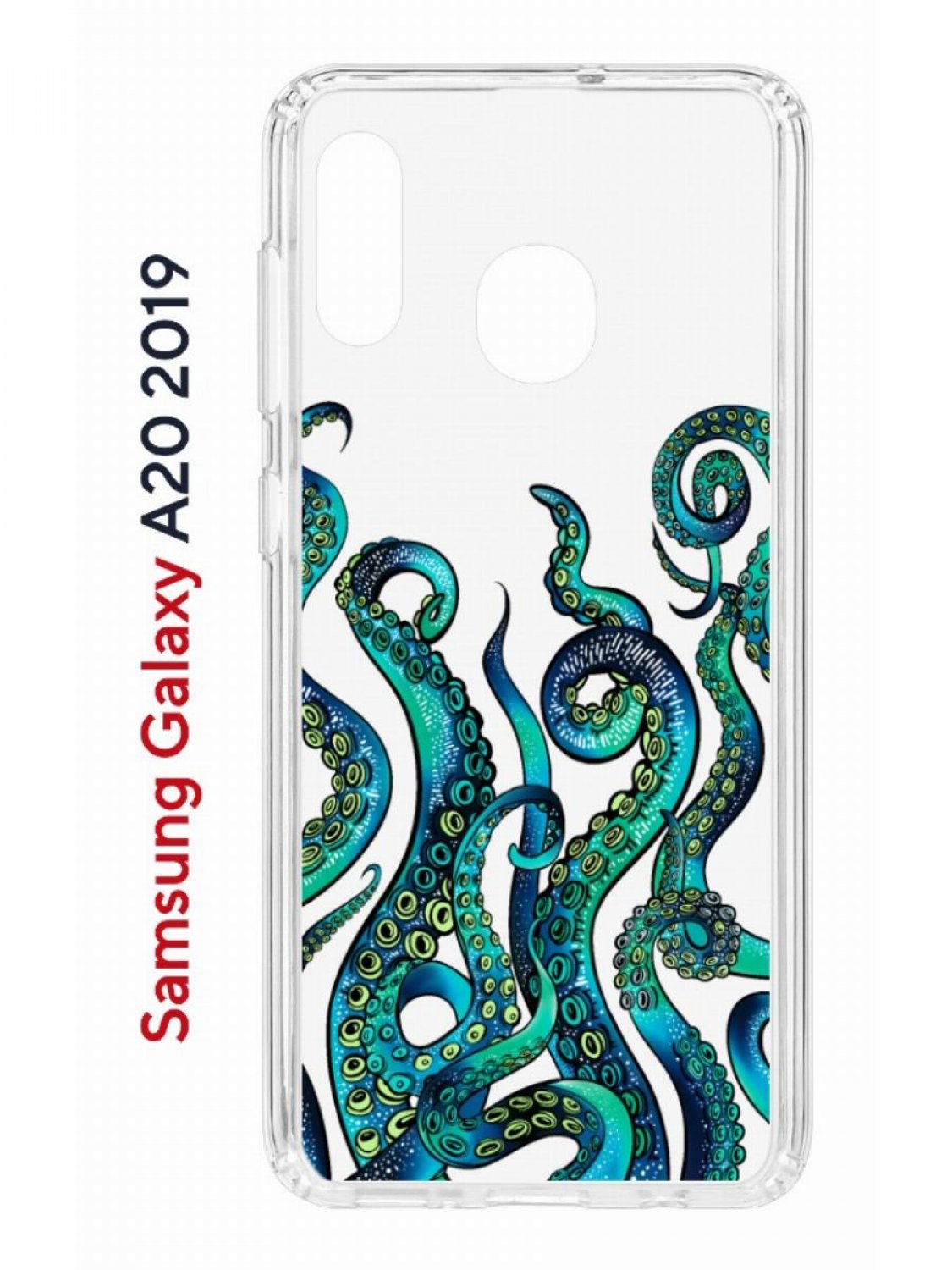 Чехол на Samsung A20/A30 2019 с принтом Kruche Print Щупальца, противоударный бампер