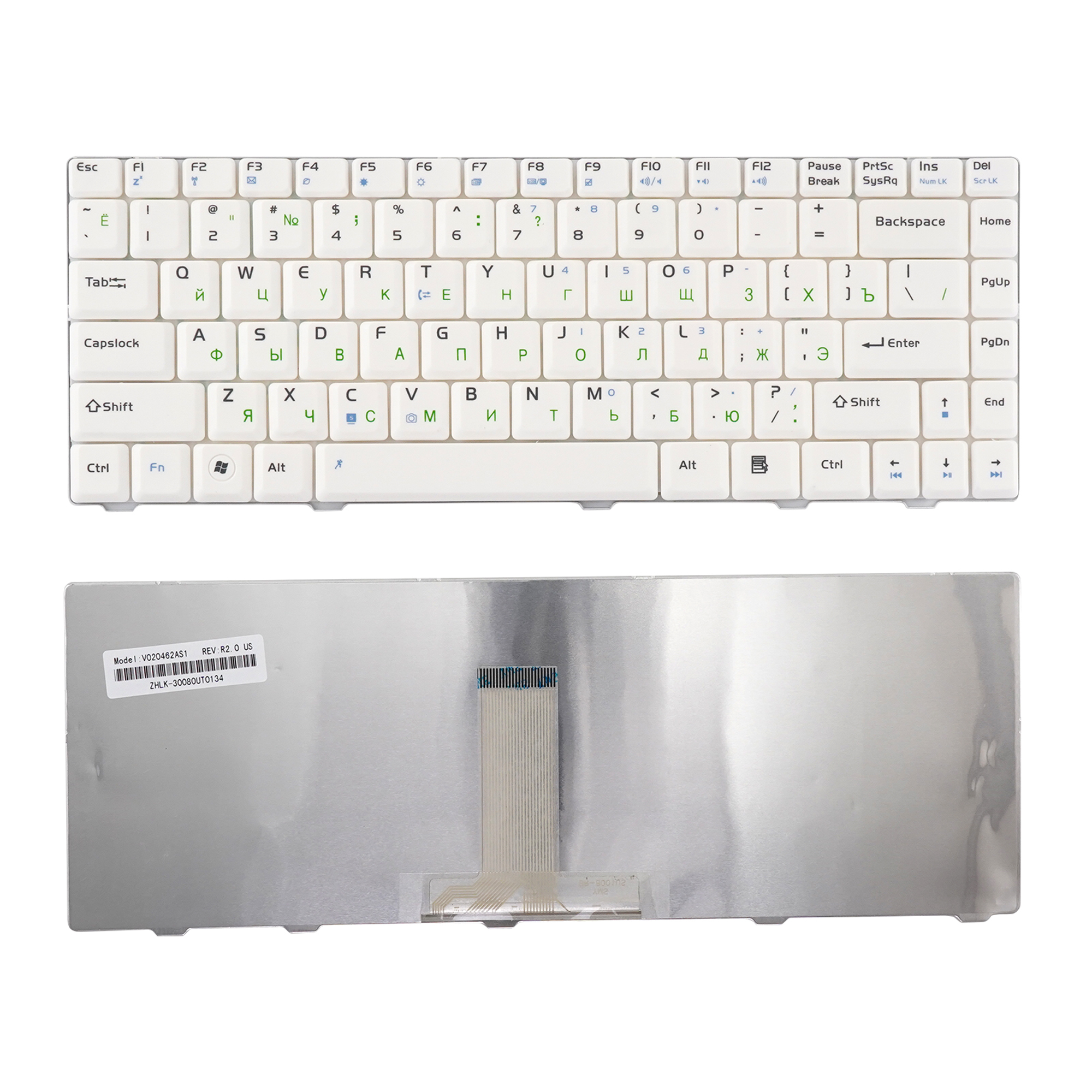 Клавиатура Azerty для ноутбука Asus F80/ F80S/ X82 белая