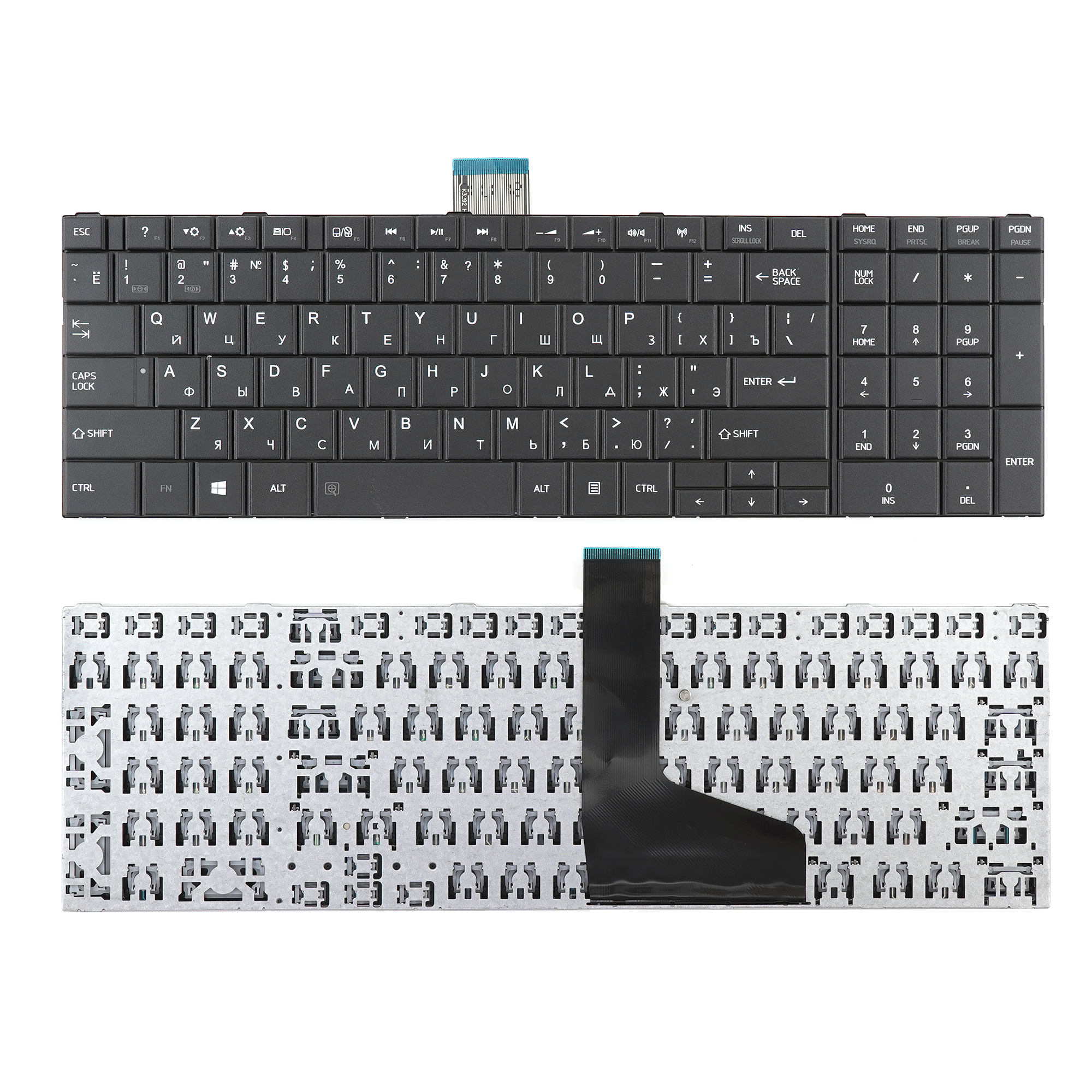 Клавиатура Azerty для ноутбука Toshiba C850/ L850/ P850/ L870 черная