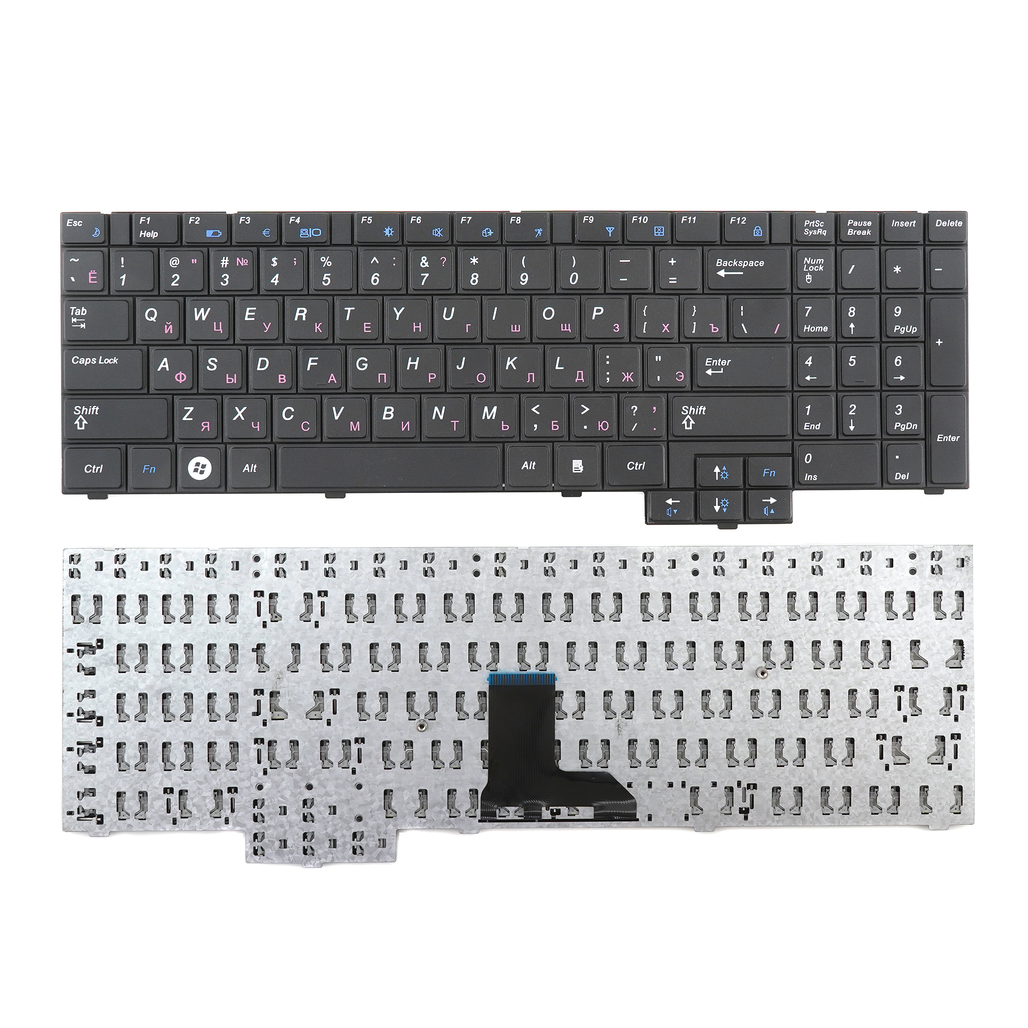 Клавиатура Azerty для ноутбука Samsung R525/ R528/ R530/ R620 черная
