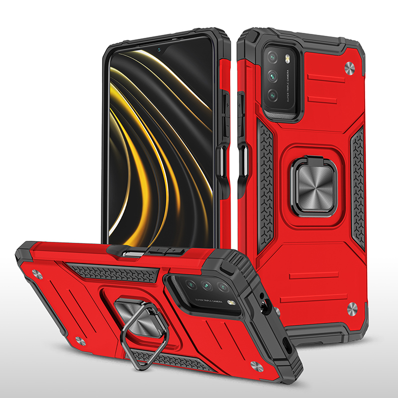 Противоударный чехол Black Panther Legion Case для Xiaomi Redmi 9T, красный