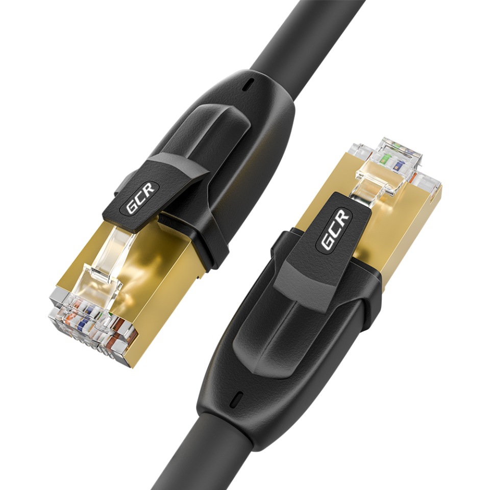 Патч-корд GCR F/FTP cat.7 10 Гбит/с RJ45 компьютерный кабель для интернета медный 1,5м