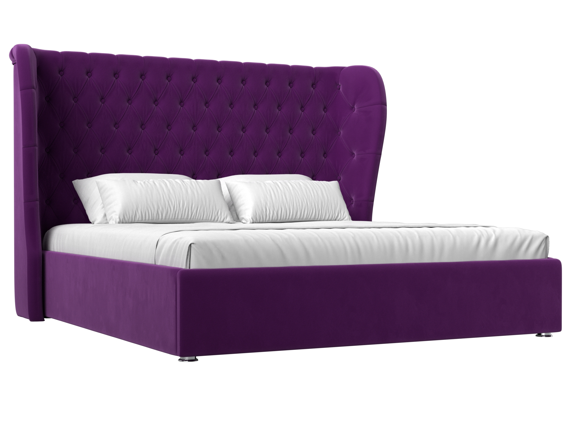 Кровать Лига Диванов Далия 200 Фиолетовый (микровельвет)