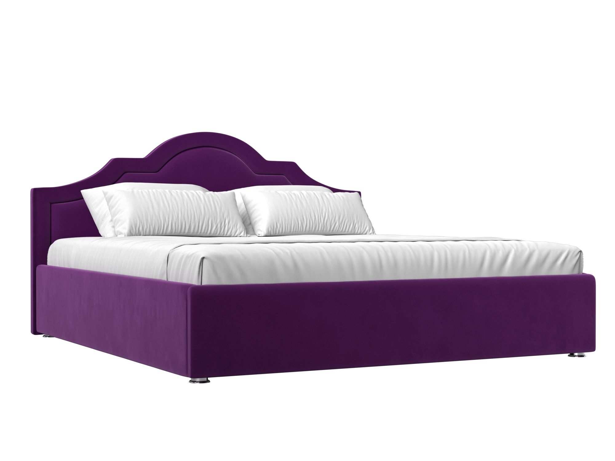 Кровать Лига Диванов Афина 200 Фиолетовый (микровельвет)