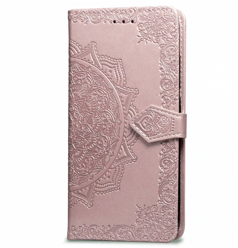 Чехол-книжка MyPads для Redmi K30 розовый с красивыми загадочными узорами женский детский