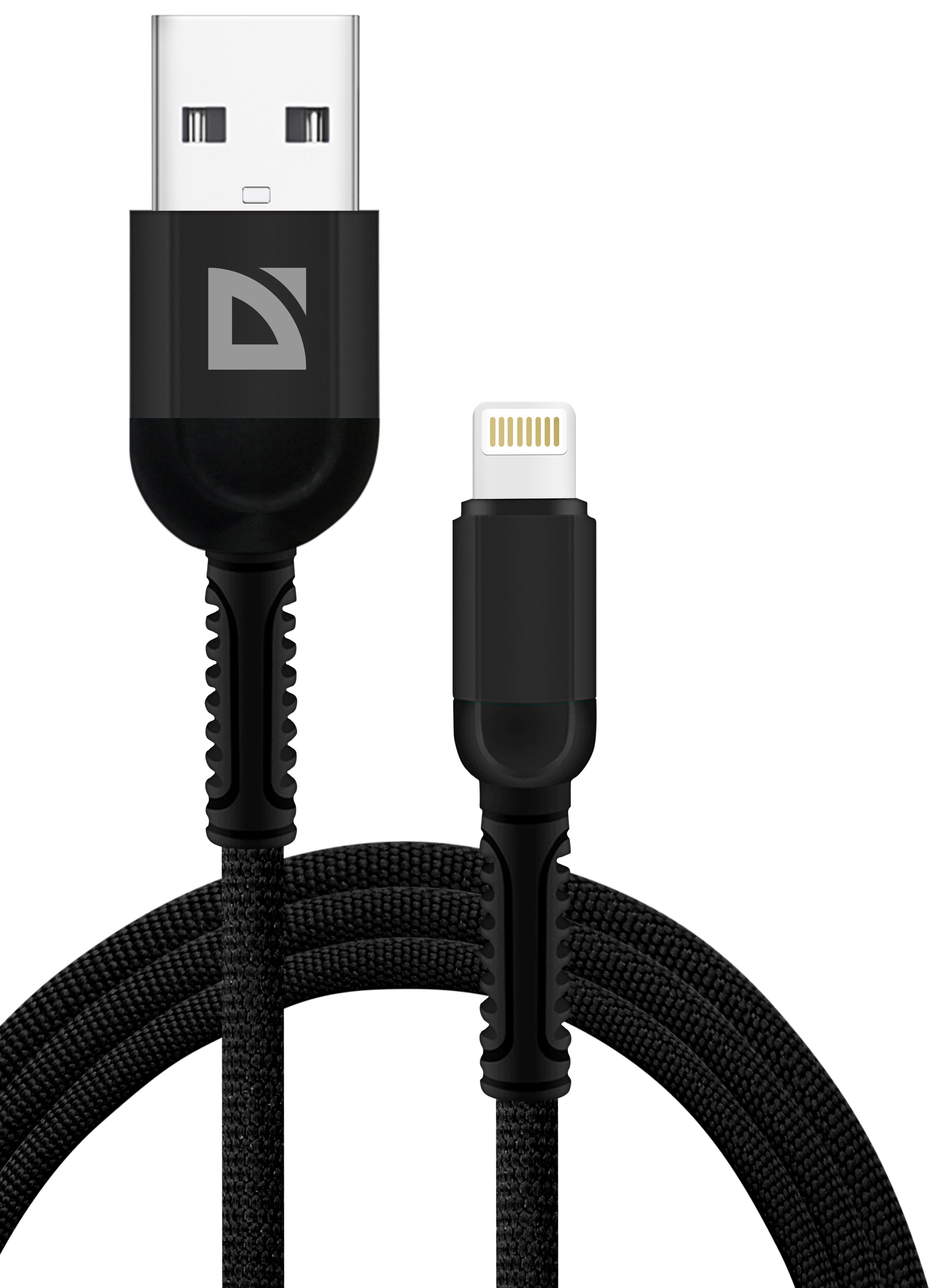 Кабель lightning - usb Defender F167 Lightning 1 м черный