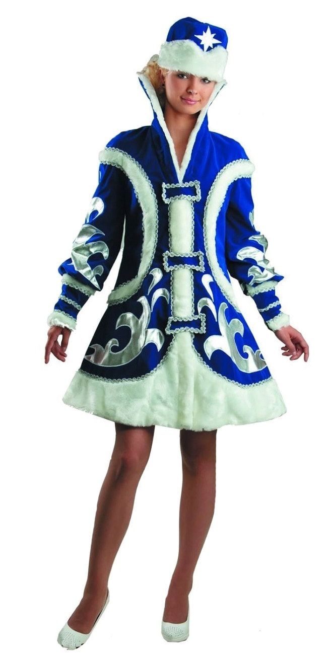 Костюм карнавальный женский Снегурочка Batik 162 синий 48 RU
