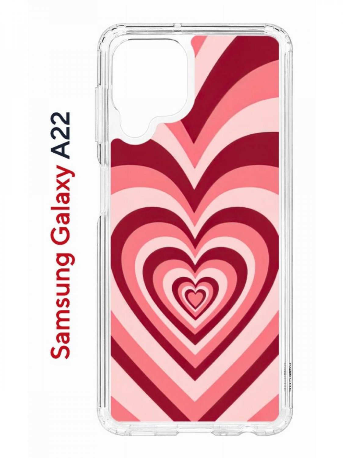 Чехол на Samsung A22/M22/M32 с принтом Kruche Print Сердце, противоударный бампер