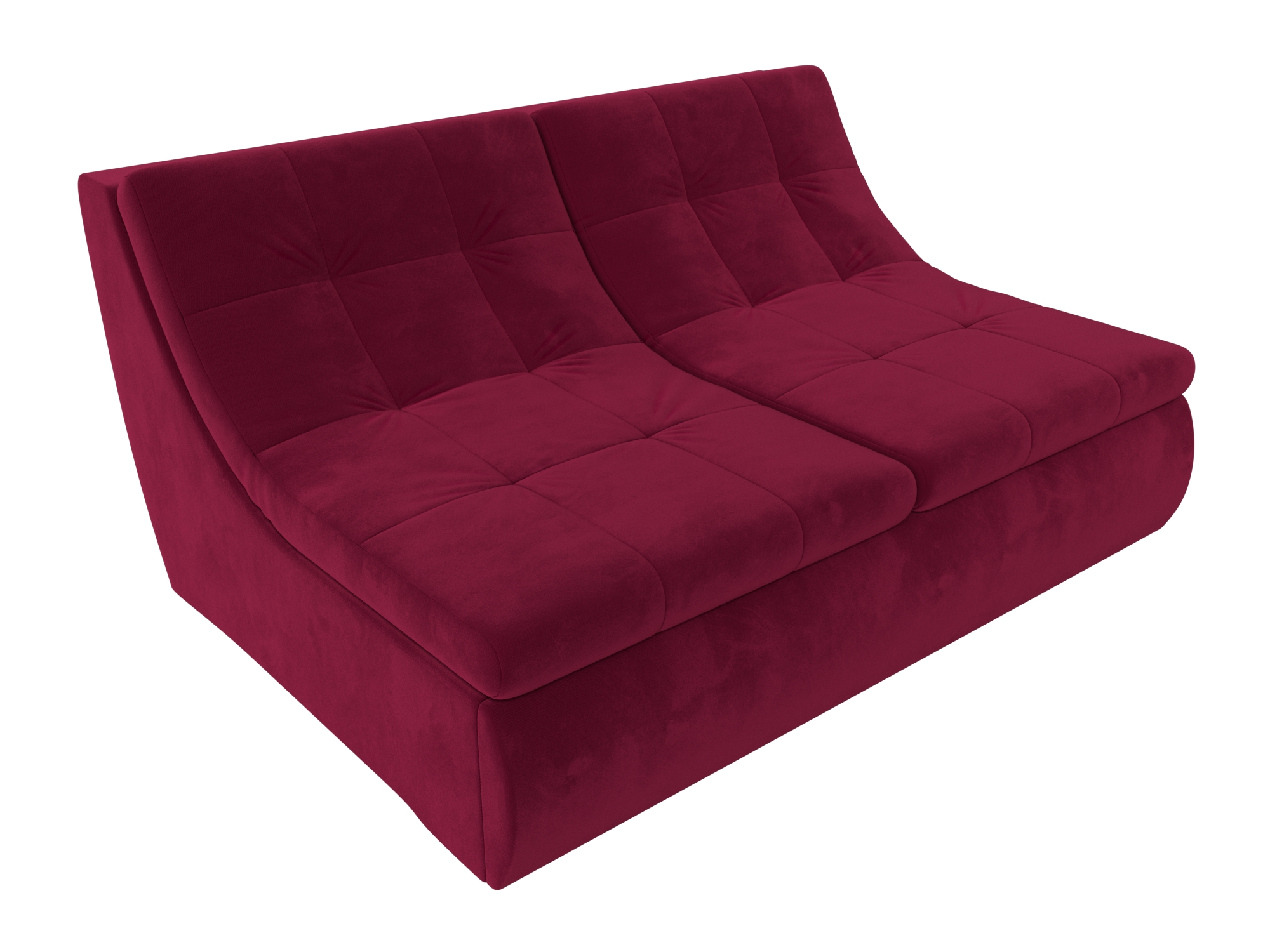 Модуль Холидей раскладной диван микровельвет бордовый