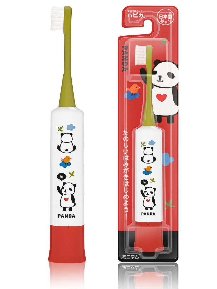 Детская электрическая звуковая зубная щётка Hapica Panda DBK-5GWR 3-10 лет 1 шт.