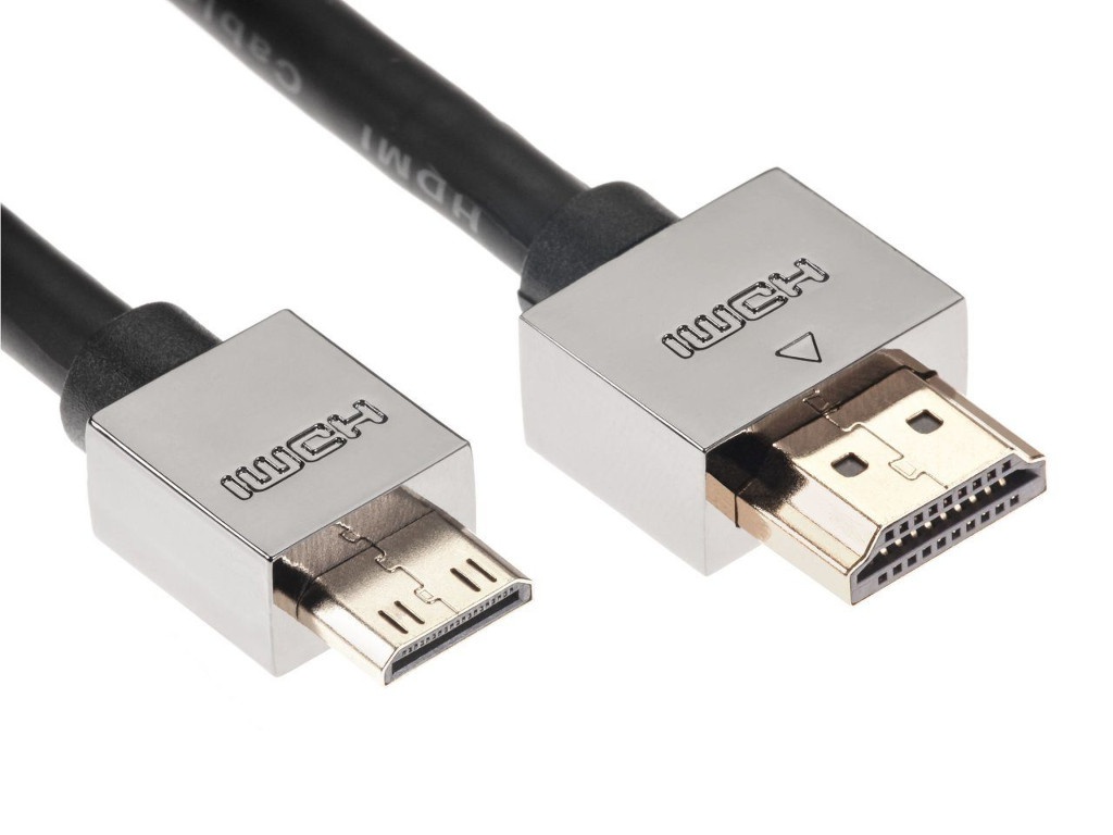 Кабель Vcom HDMI-19M - Mini HDMI-19M ver 2.0 1m CG506AC-1M