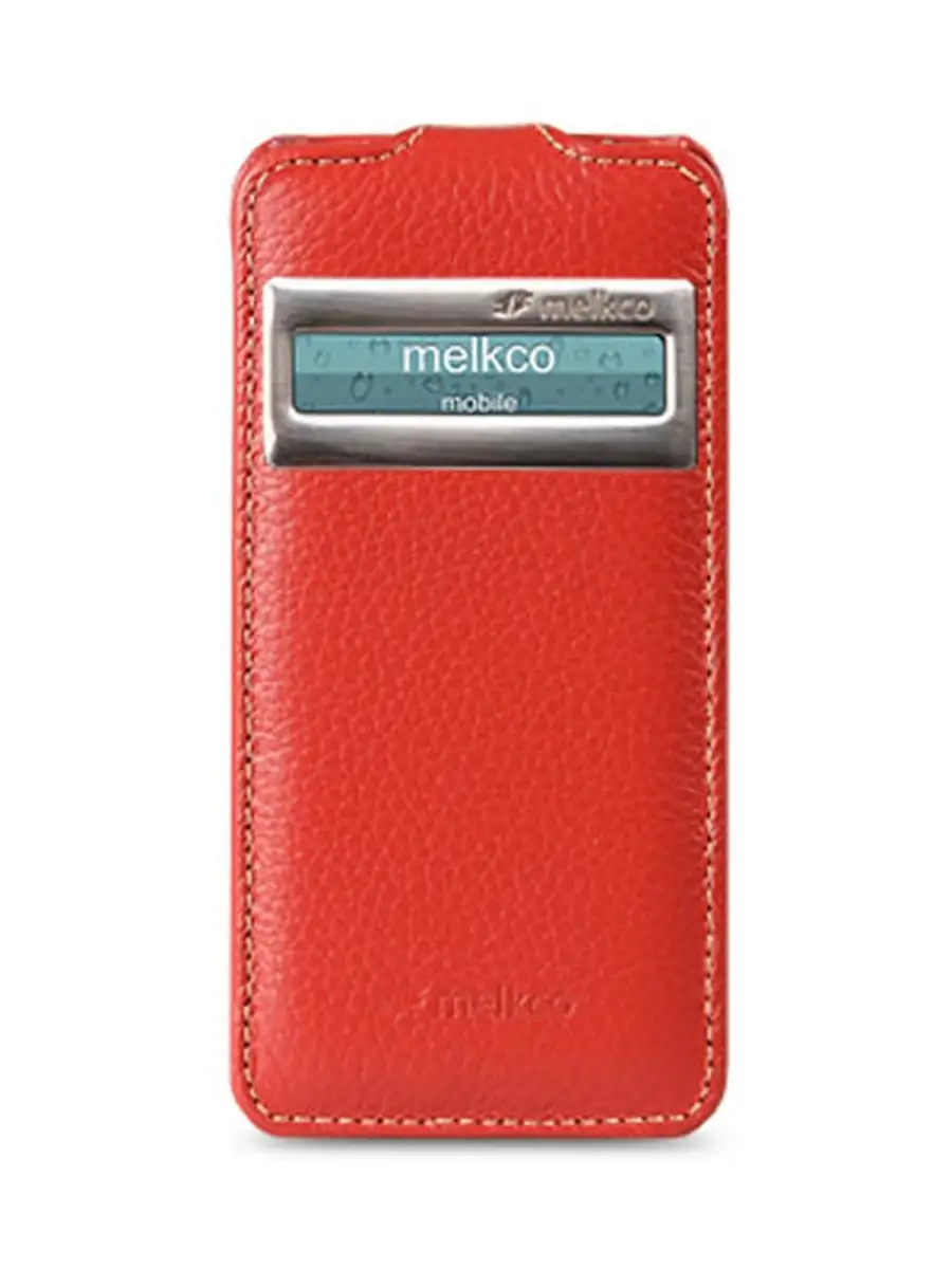 Кожаный чехол с окошком Melkco Jacka ID Type для Apple iPhone 5/5S/SE красный