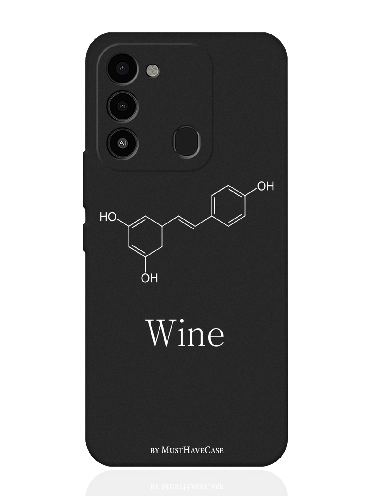 Чехол MustHaveCase для Tecno Spark 9 Молекула вина черный