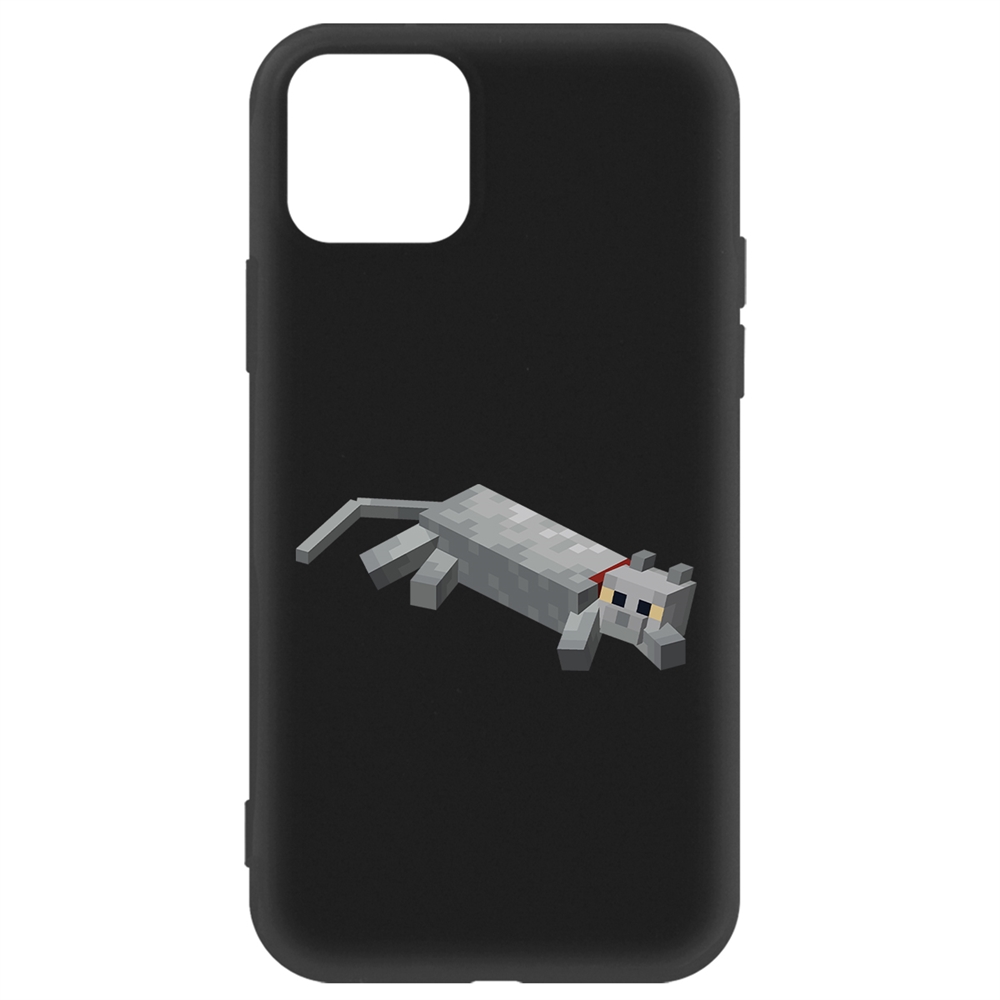 Чехол-накладка Krutoff Soft Case Minecraft-Кошка для iPhone 11 Pro черный