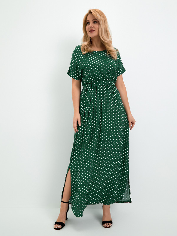 Платье женское МСМ-Виктория 6000 зеленое 42 RU