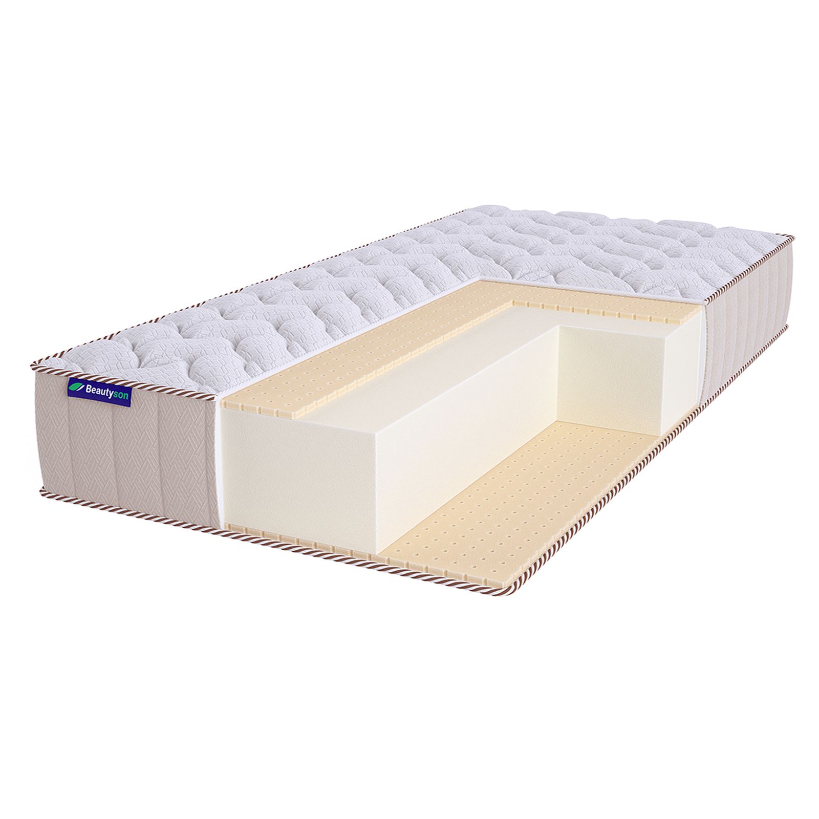 Матрас Beautyson Roll Foam 18 Latex Double Lux, 75х125, 22 см, беспружинный