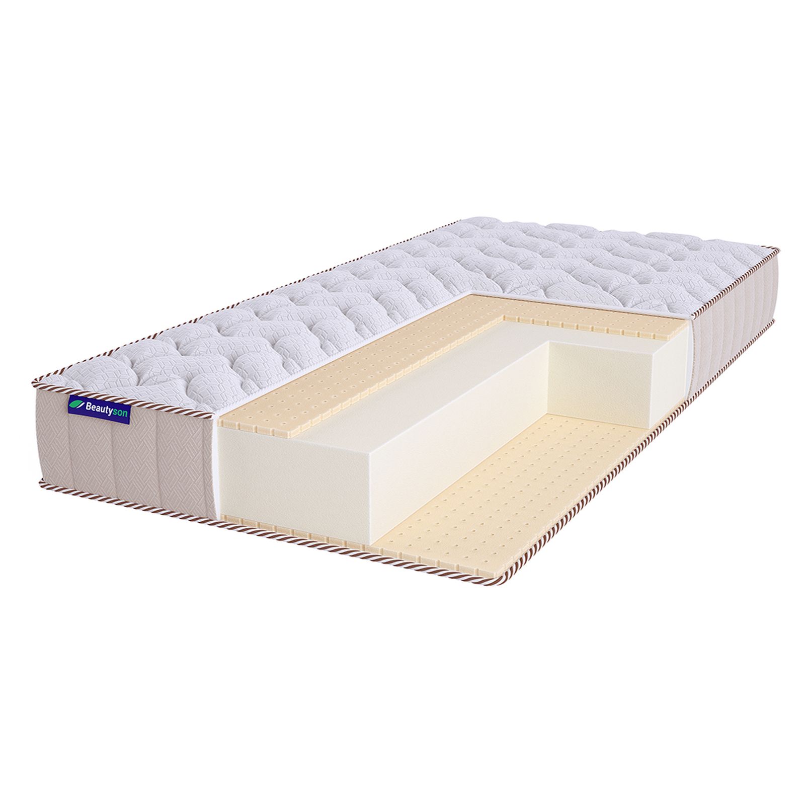 Матрас Beautyson Roll Foam 14 Latex Double Lux, 95х140, 18 см, беспружинный