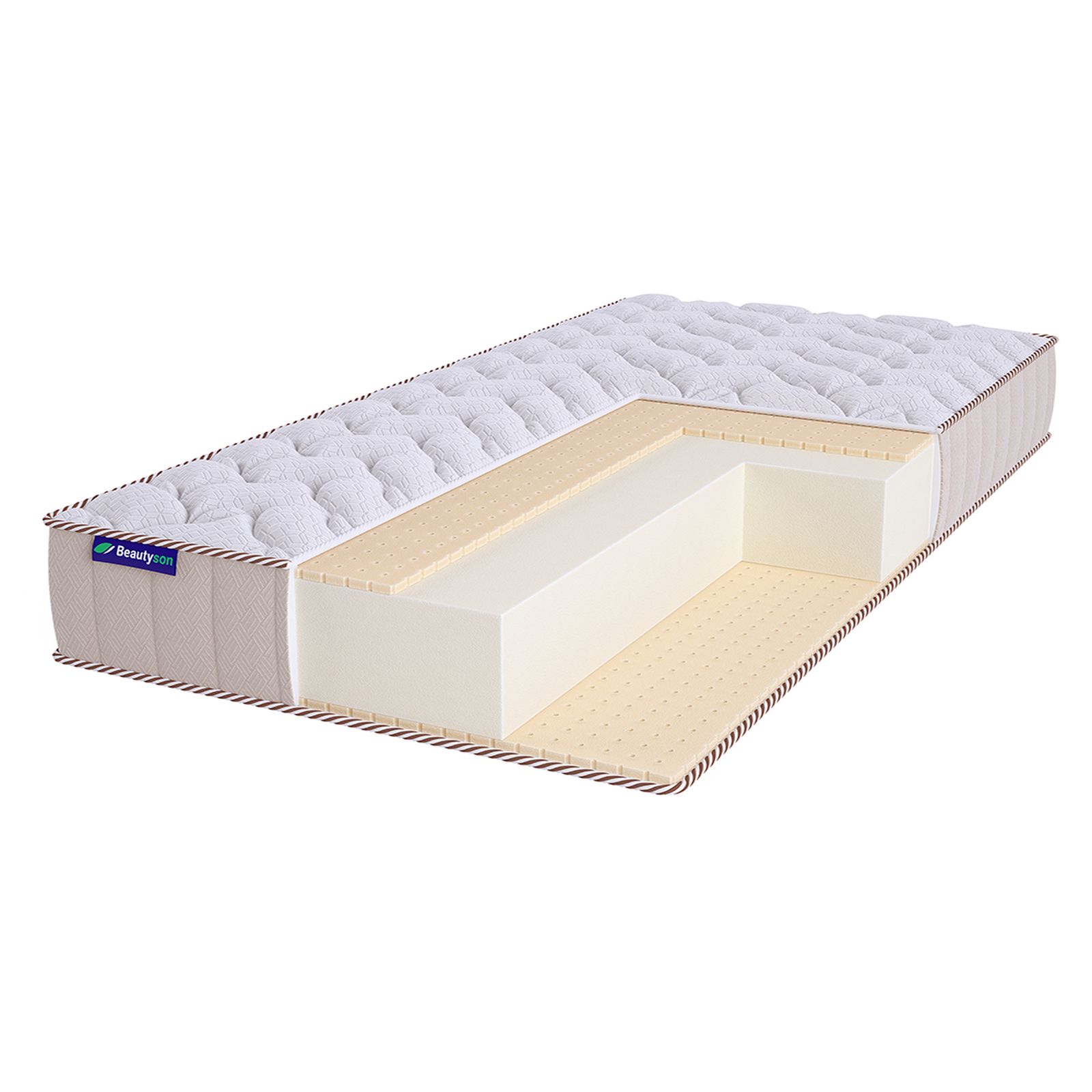 Матрас Beautyson Roll Foam 14 Latex Double Lux, 85х180, 18 см, беспружинный