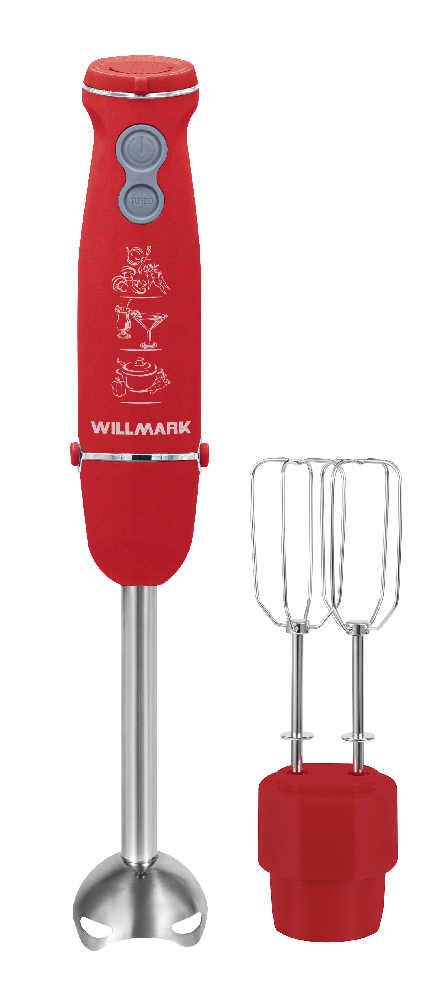 Погружной блендер WILLMARK WHB-1110RS Red
