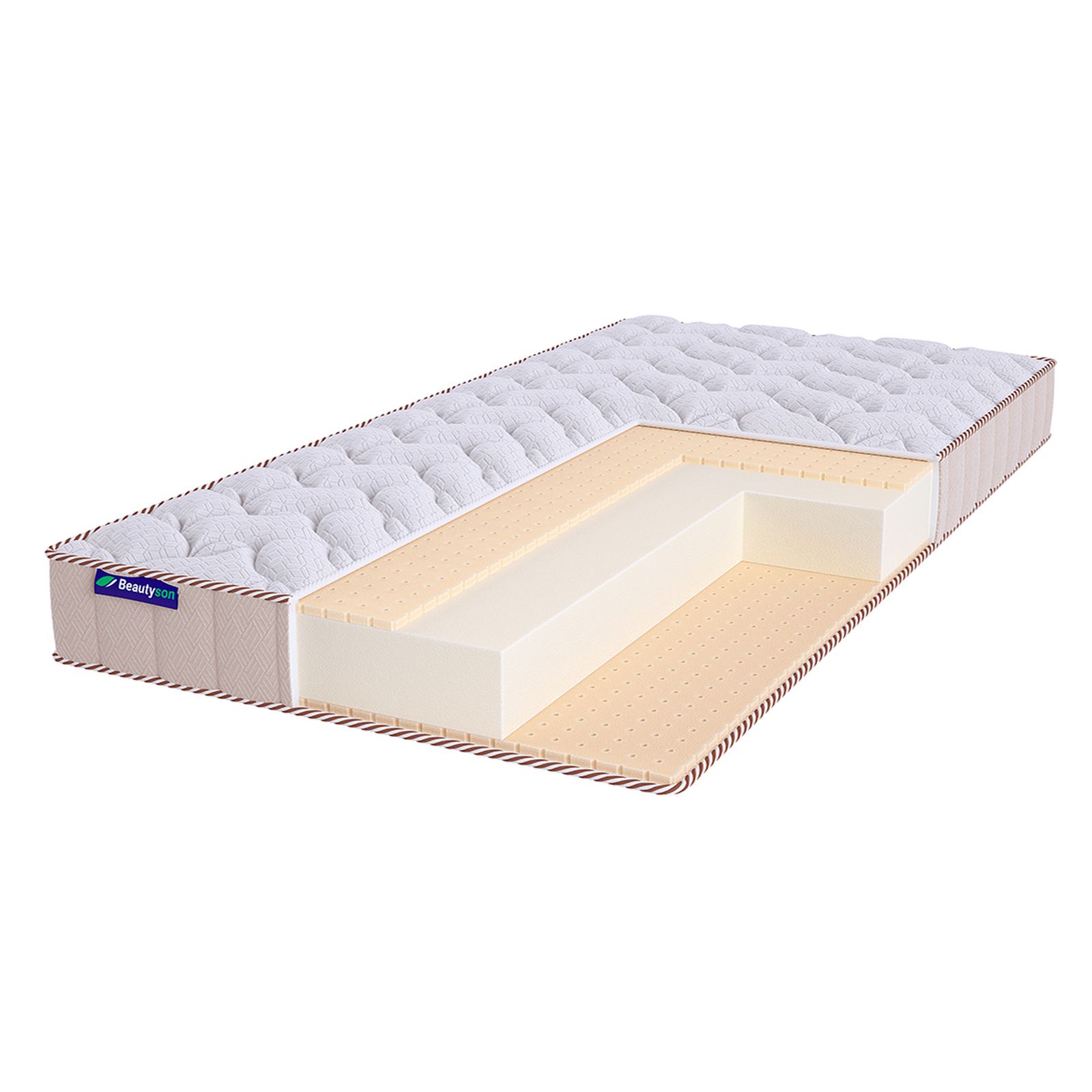 Матрас Beautyson Roll Foam 10 Latex Double Lux, 95х160, 14 см, беспружинный