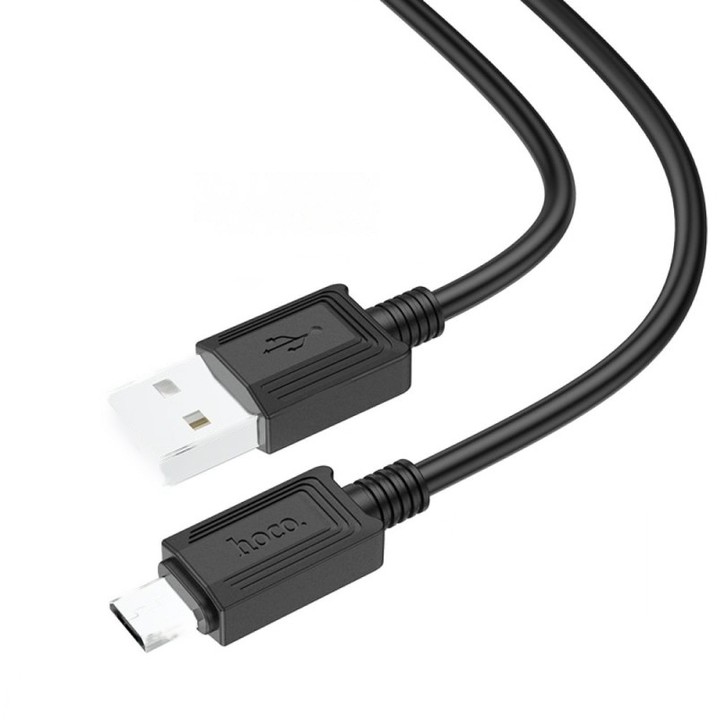 Дата-кабель USB 2.4A для Lightning 8-pin Hoco X73 ПВХ 1м Black