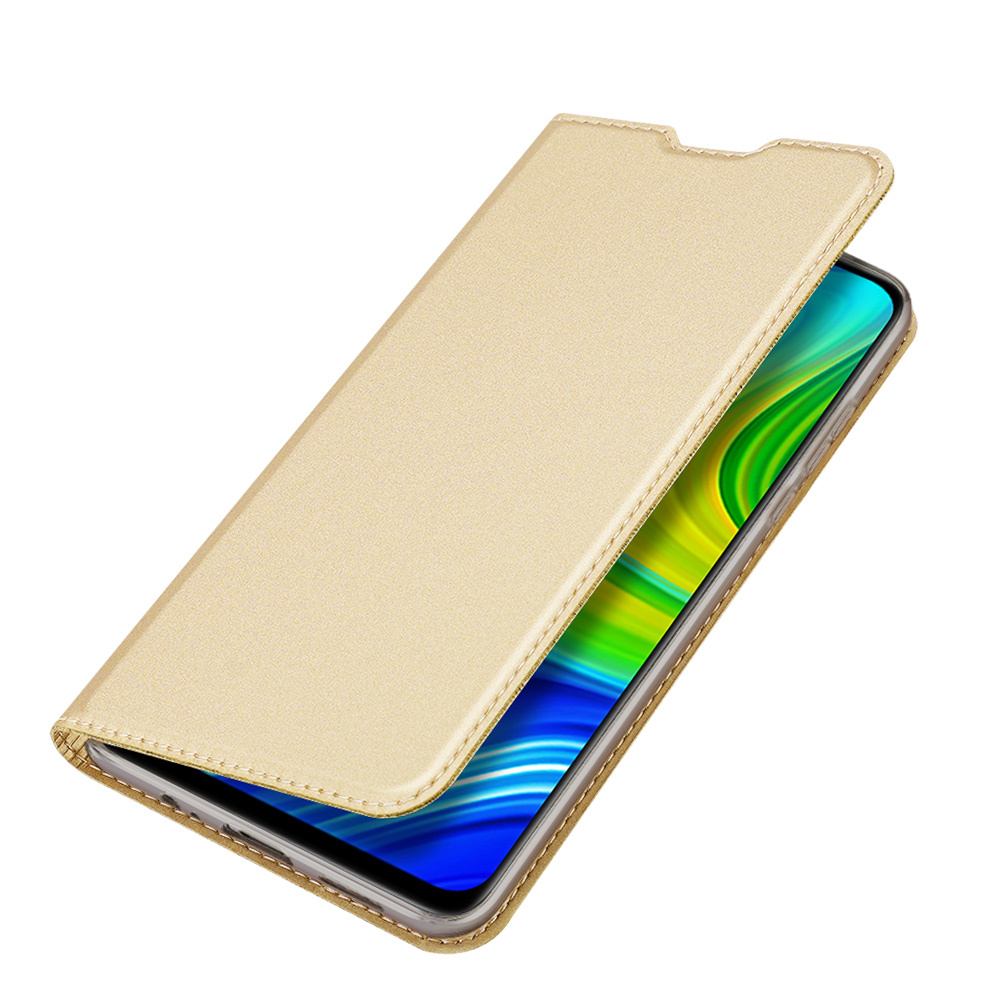 Чехол книжка Dux Ducis для Xiaomi Redmi Note 9 / 10X 4G, Skin Series, золотой