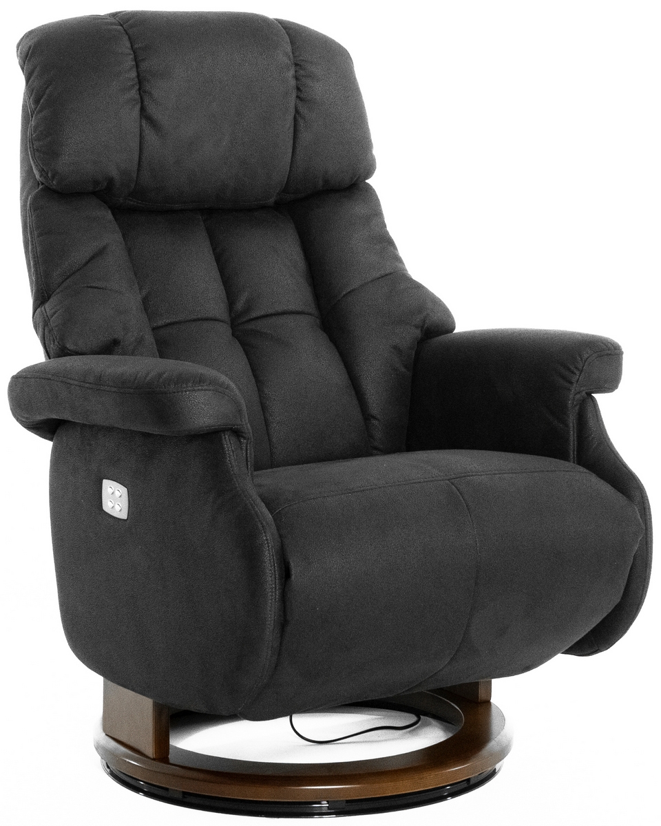 Кресло электрореклайнер Falto Relax Lux Electro S16099RWB - темно-серое (нубук)