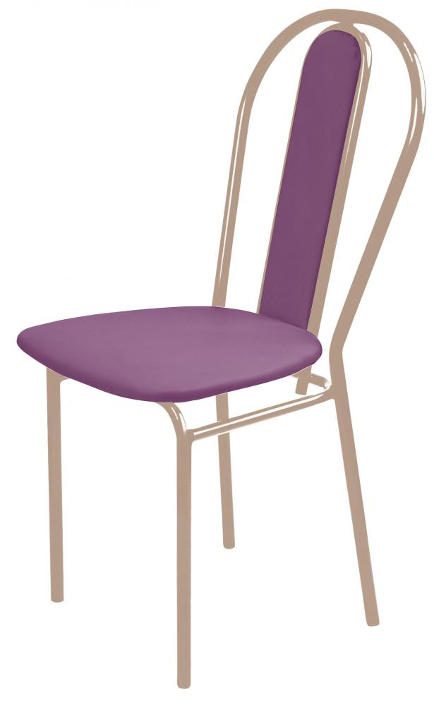 Стул НИКА СТ3-1/СЛ квадратное сиденье, круглая спинка, каркас бежевый, сливовый цвет