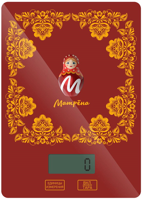 Весы кухонные МАТРЕНА МА-037 Red/Yellow