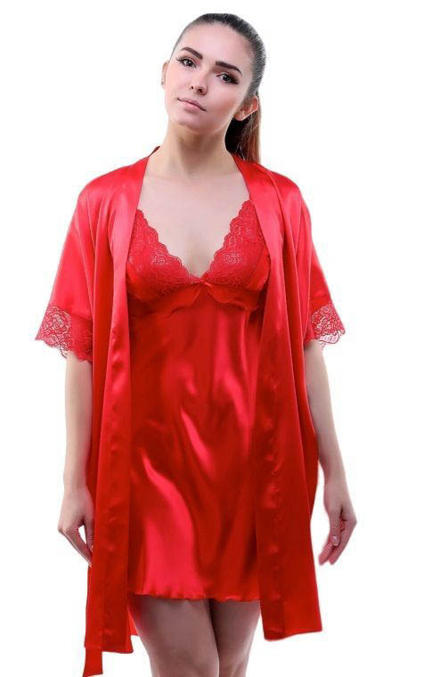 Ночная сорочка женская Belweiss 3721024694 красная 2XL