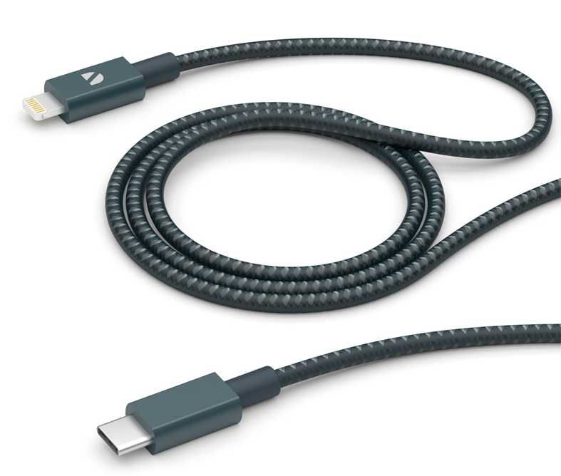 Кабель DEPPA 72320 MFI, USB Type-C (m), Lightning (m), 1.2м, MFI, графитовый