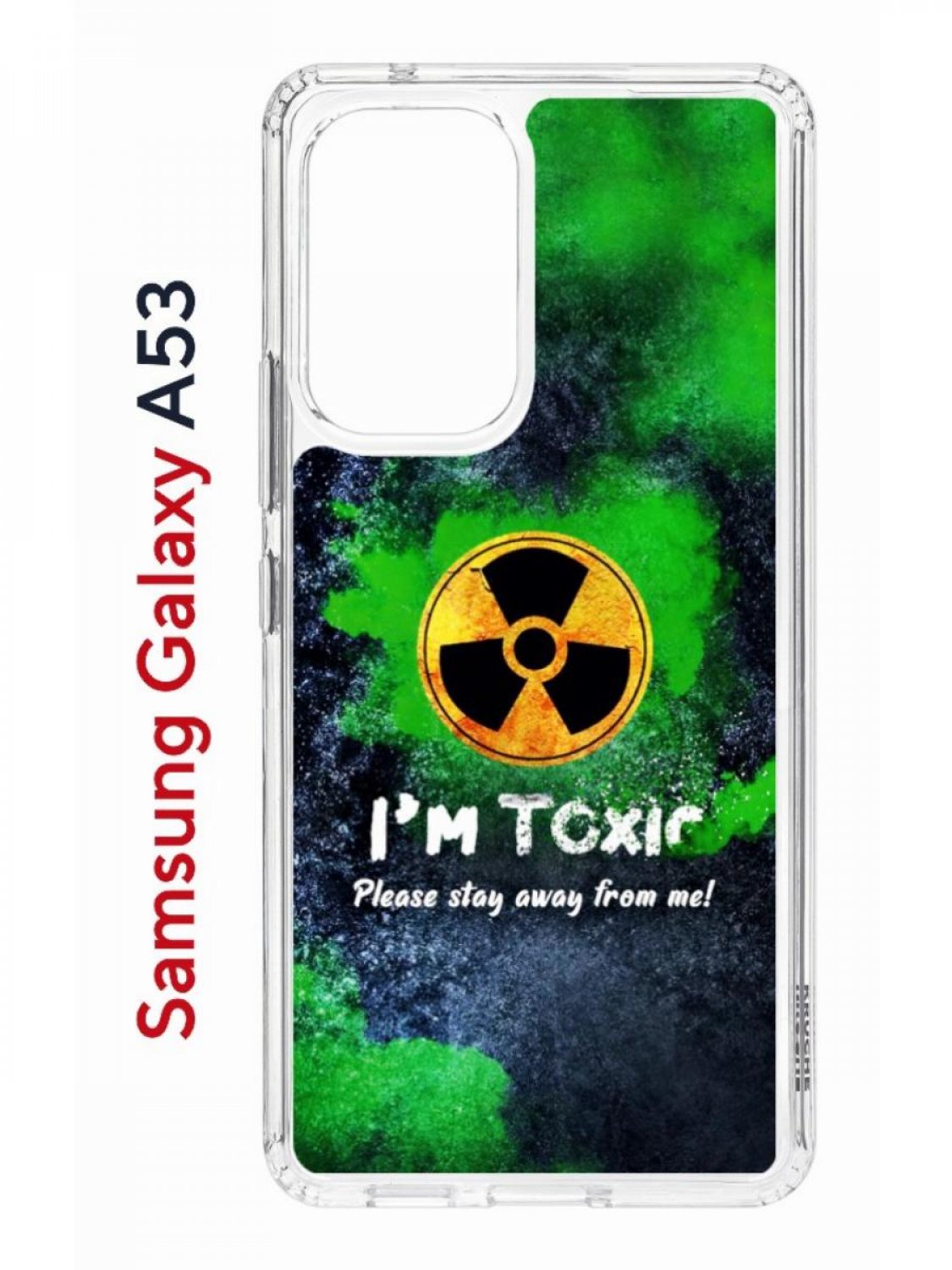 Чехол на Samsung A53 5G Kruche Print Toxic,противоударный бампер,с защитой камеры