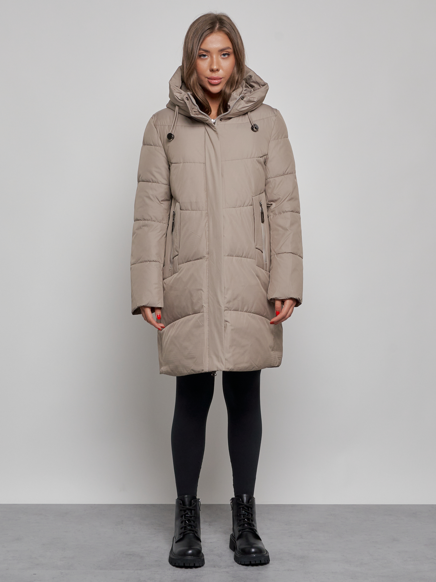 Пальто женское MTFORCE 52363 бежевое XL