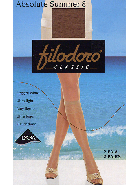 Гольфы женские Filodoro ABSOLUTE SUMMER 8 G коричневые OS