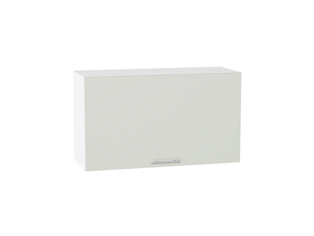 Навесной шкаф горизонтальный 809 МС Валерия Сурская мебель МДФ  Белый/Альбион софт Ф87Н