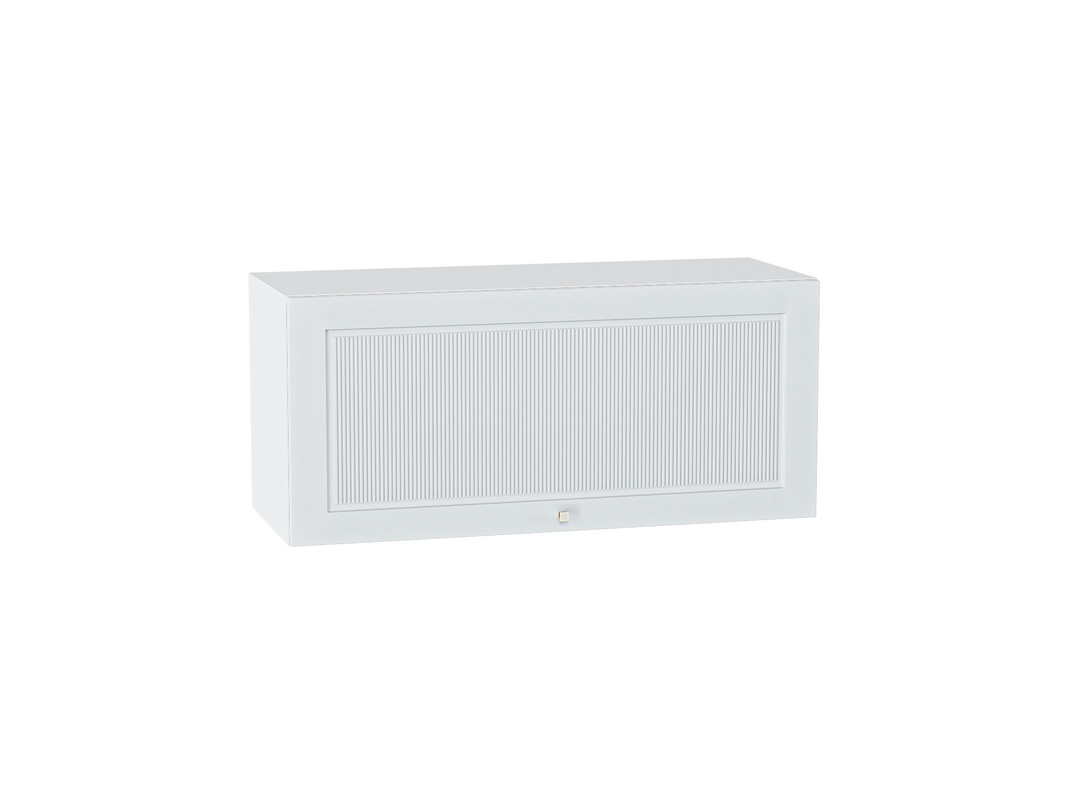 Навесной шкаф горизонтальный 800 МС Моцарт Сурская мебель МДФ цвет Белый/Айленд силк Ф87