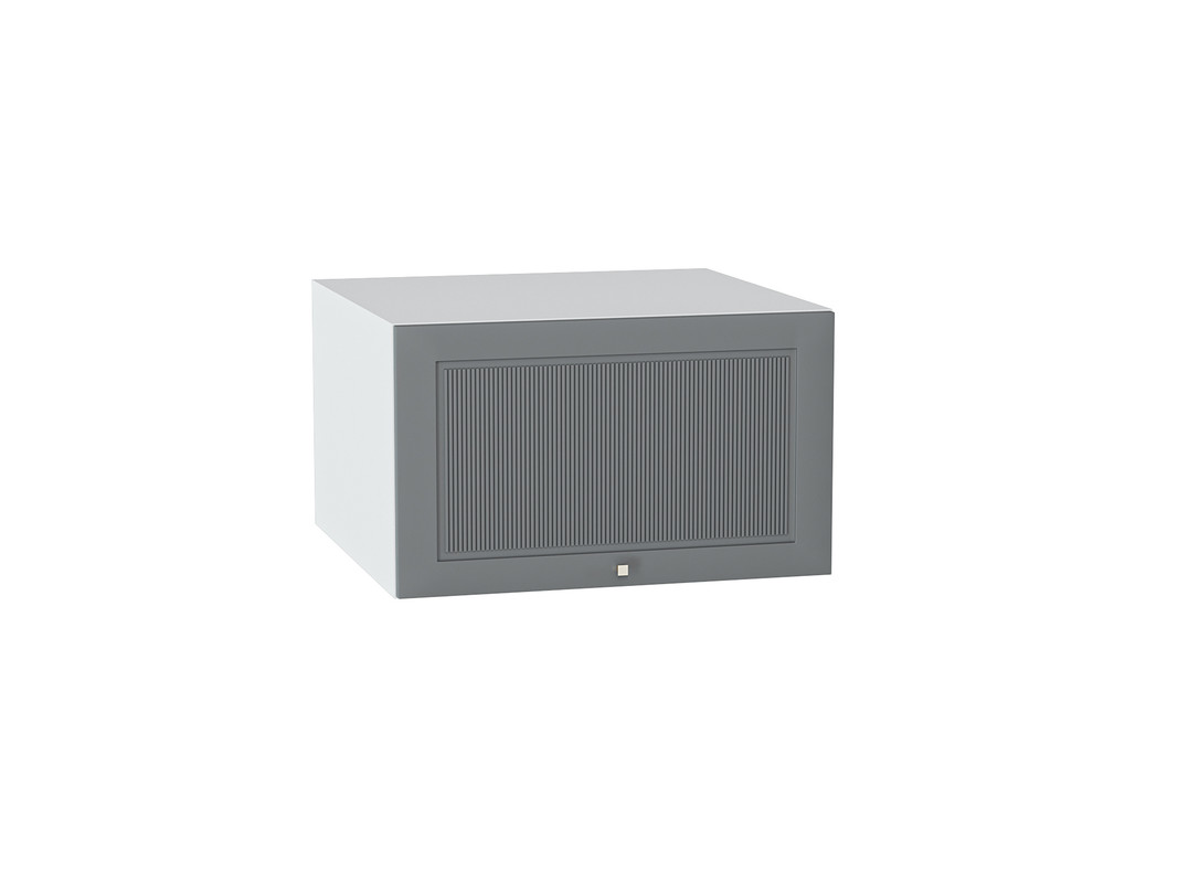 Навесной шкаф горизонтальный 610 МС Моцарт Сурская мебель МДФ цвет Белый/Монблан софт Ф85