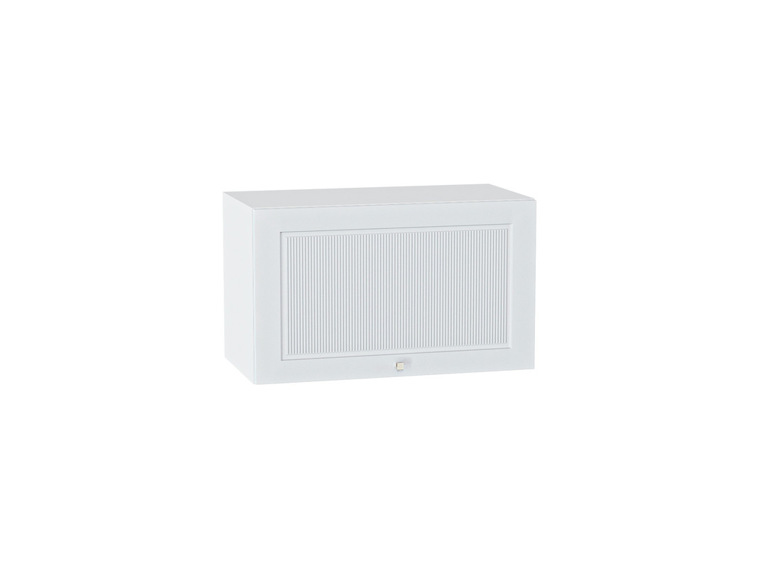 Навесной шкаф горизонтальный 600 МС Моцарт Сурская мебель МДФ цвет Белый/Айленд силк Ф85