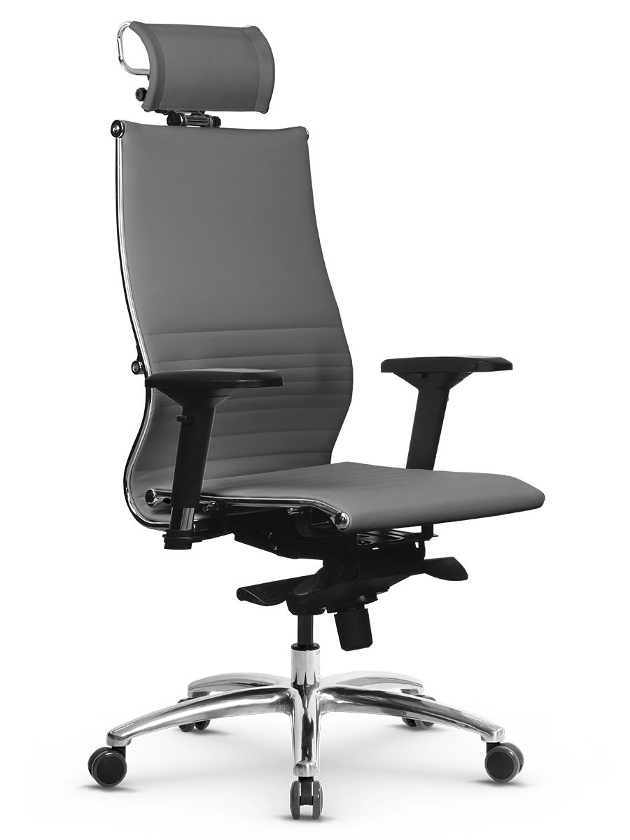 Кресло руководителя Metta Samurai К-3.05 серый, экокожа MPES