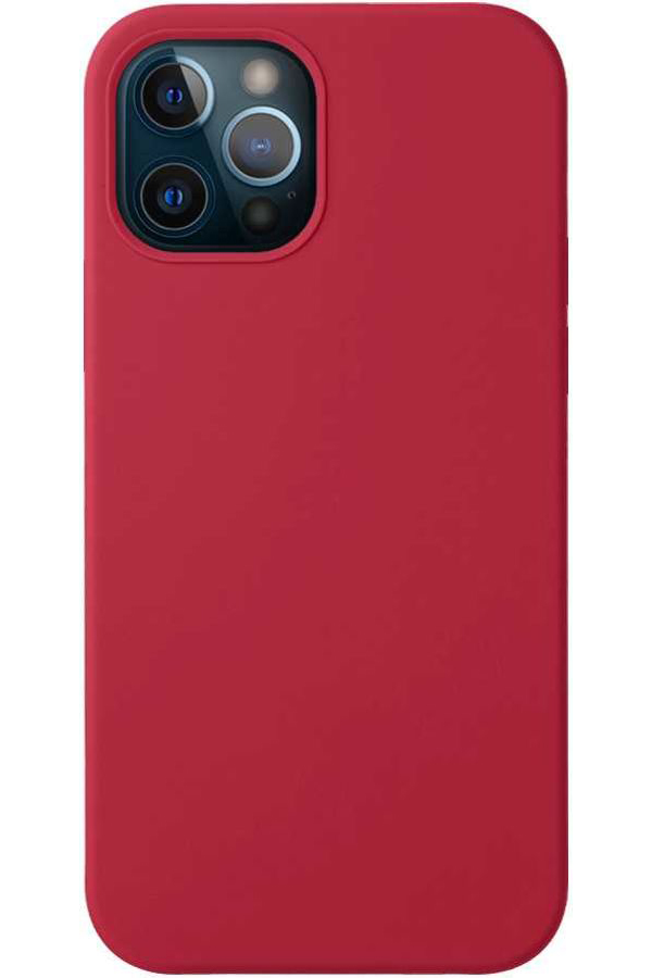 Чехол DEPPA Liquid Silicone, для Apple iPhone 12/12 Pro, красный